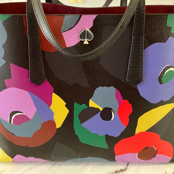 kate spade | Bags | Kate Spade Colorblock Floral Tote | Poshmark
